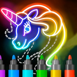 Play Games Now! - Learn to Draw Glow Cartoon - Cookh5 Games